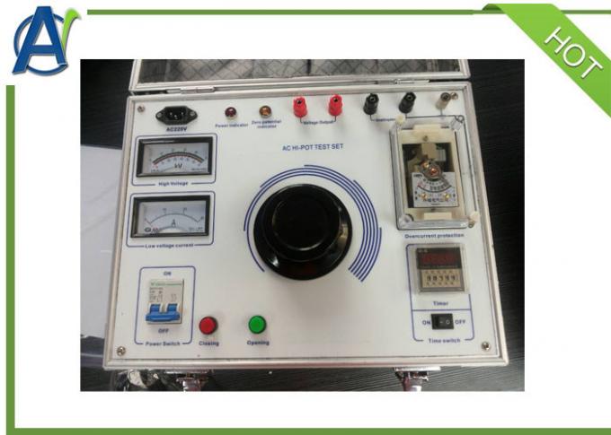 Manual AC Hipot Testing Equipment With Oil Filled HV Transformer